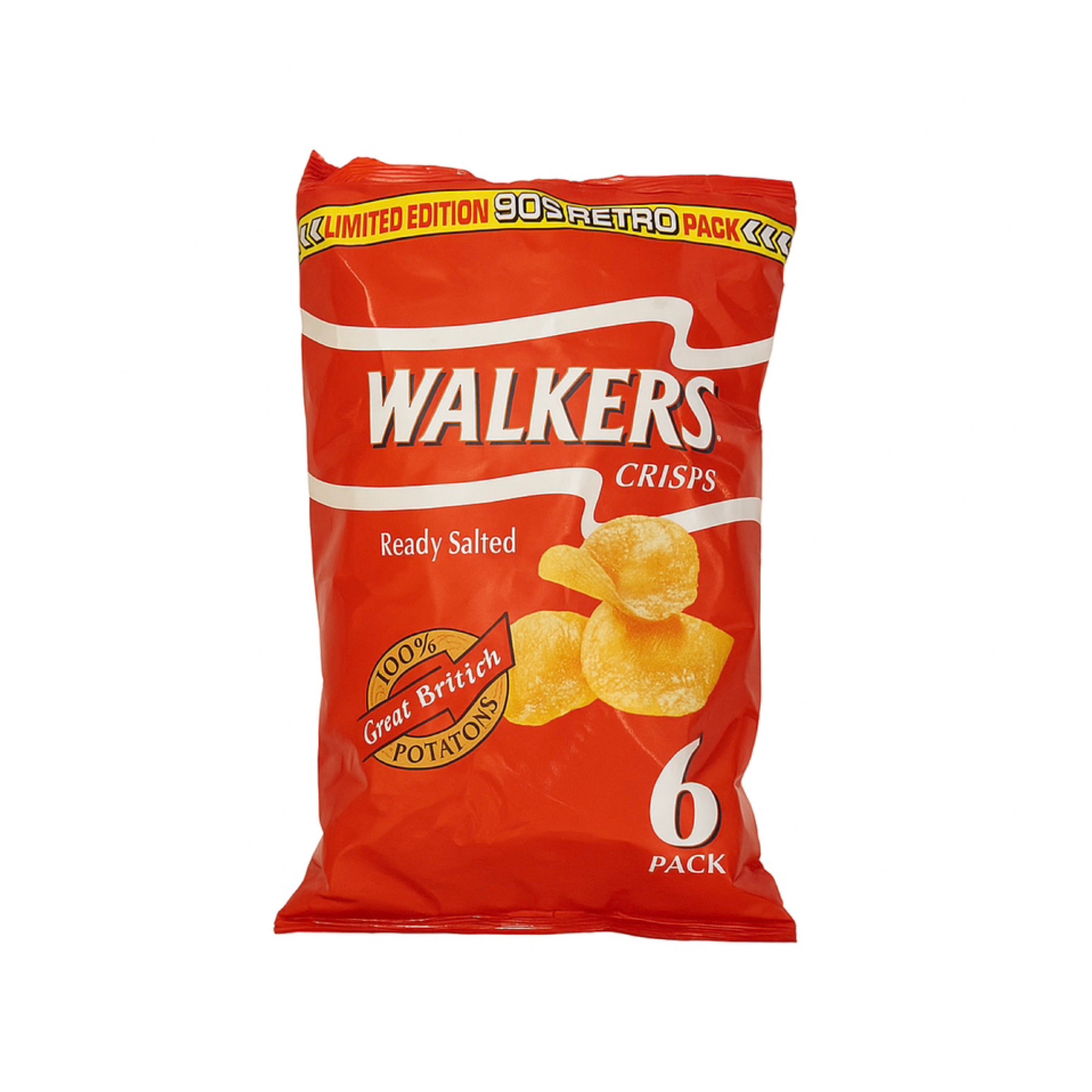 Walkers Limited Edition 90’s Retro Pack Ready Salted (6pck) | P&J's ...